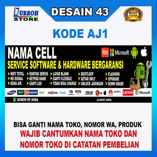 Jual Spanduk / Banner SERVIS HP DESAIN 43 - 100X50 - Jakarta Timur ...