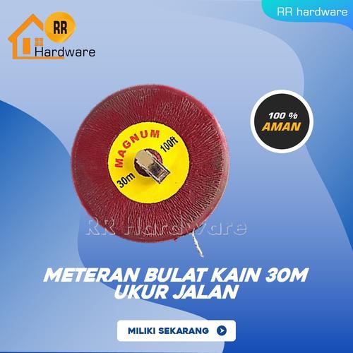 Jual METERAN BULAT KAIN 30M 50M FIBER UKUR JALAN CLOTH MEASURING TAPE ...