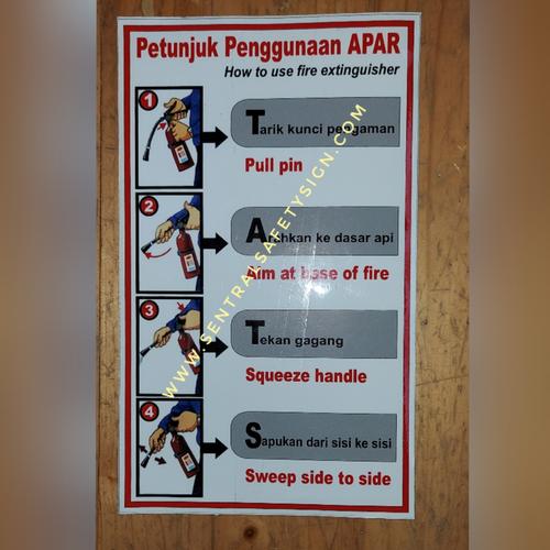 Jual Sticker Cara Penggunaan Apar 15x20cm - Jakarta Barat - sentral ...