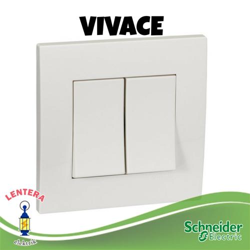 Jual Schneider Electric Vivace Saklar Lampu - 2 Gang 1 Arah - KB32_1_WE ...