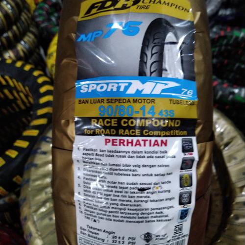 Jual ban motor matik FDR MP 76 ukuran 90/80-14 ring 14 Soft Compound ...