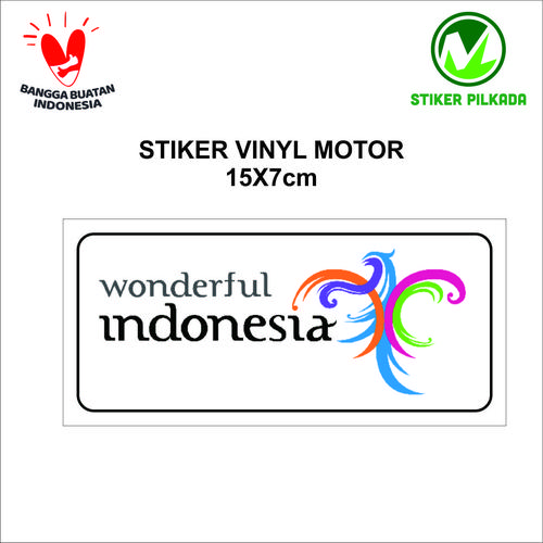 Jual stiker vinyl pesona indonesia 15x7cm - Kota Tangerang Selatan ...