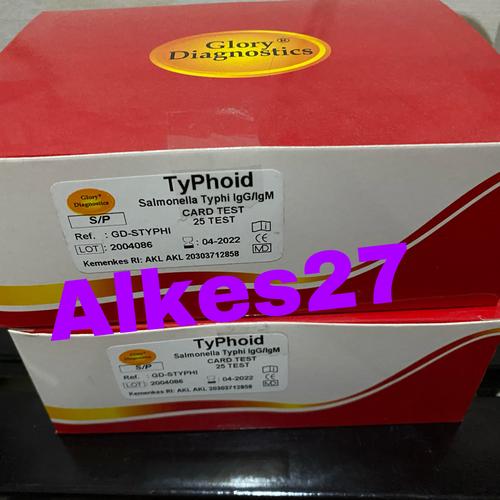 Jual Salmonella Typhi IgG/IgM card test 25 tes Typhoid GLORY - Jakarta ...