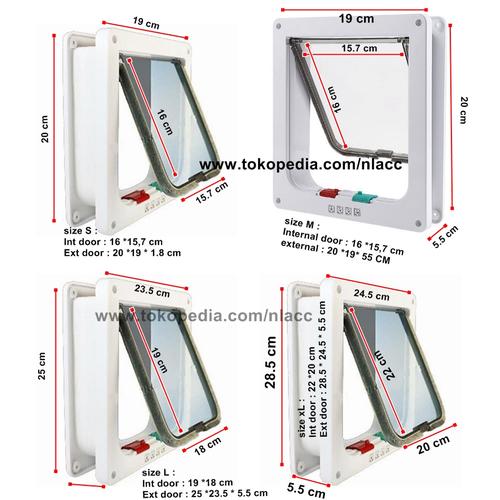 Jual Pintu masuk kucing/ anjing cat flap door magnetic - Jakarta Pusat ...
