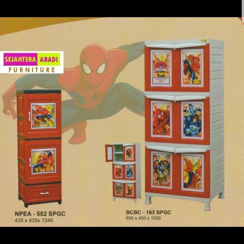 Jual Lemari pakaian / lemari rak / Container PLASTIK NAPOLLY SPIDERMAN ...