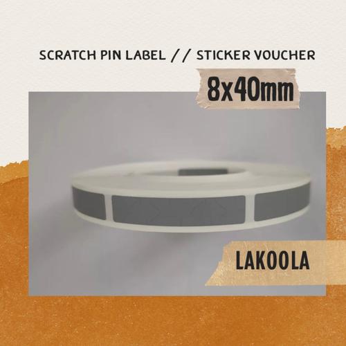 Jual label gosok / scratch label / penutup pin voucher 8x40 mm polos ...