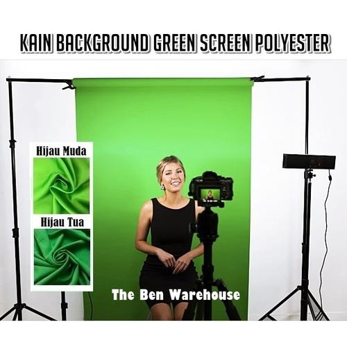 Jual Kain Background Green Screen / Kain Polyester Hijau 300D Tebal ...