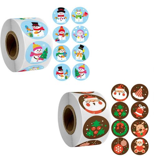 Jual Sticker Stiker Natal Bulat 25mm (per sticker) - Seri Coklat ...
