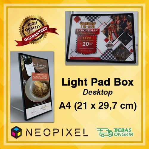 Jual Papan Neon Box LightBox Custom Menu Cafe LED Lightpad A4 Meja ...