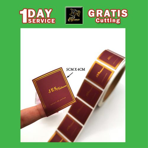 Jual SPGS 5 1-7 Sticker Custom Stiker Gold Persegi - silver, 5x7 cm ...