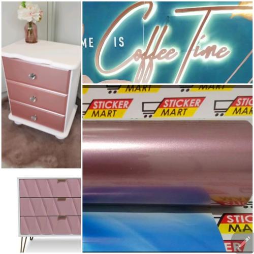 Jual Sticker Pink Metalik Metalic Dekorasi Cafe etalase stiker meja ...