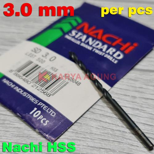 Jual Mata Bor Besi NACHI HSS 3 mm / Twist Drill Baja Aluminium 3mm ASLI - Kota Makassar - Karya ...