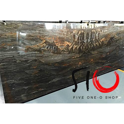 Jual Himalaya View Black Brown Marble Stone Slab Marmer Granit Hitam ...