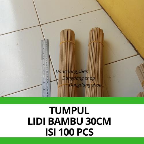 Jual Lidi bambu 30 cm isi 100 pcs | stik lidi bambu | Tusuk sate tumpul ...