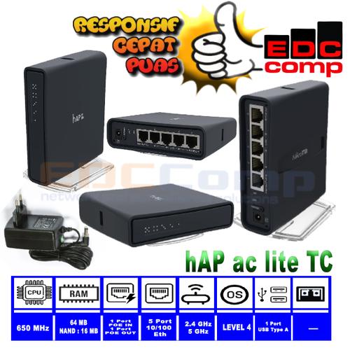 Jual Mikrotik RB952Ui-5ac2nD-TC Router Wireless hAP-AC-Lite-TC ...