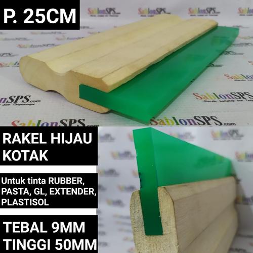Jual RAKEL SABLON HIJAU KOTAK 9X50MM SET GAGANG KAYU P. 25CM - Jakarta ...