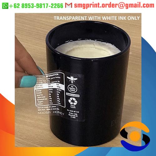 Jual Cetak Stiker Transparan Sticker Vinyl White A3+ Custom anti air ...