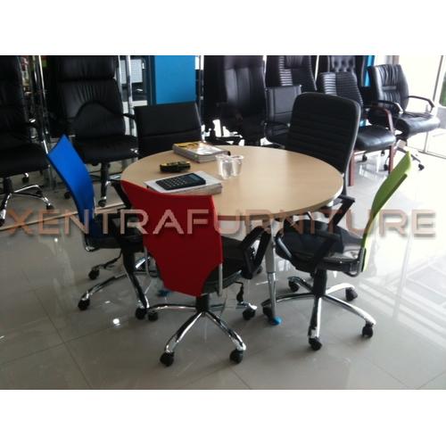 Jual Meja Meeting Bulat Minimalis Diameter 120cm Untuk 4 - 5 Orang ...