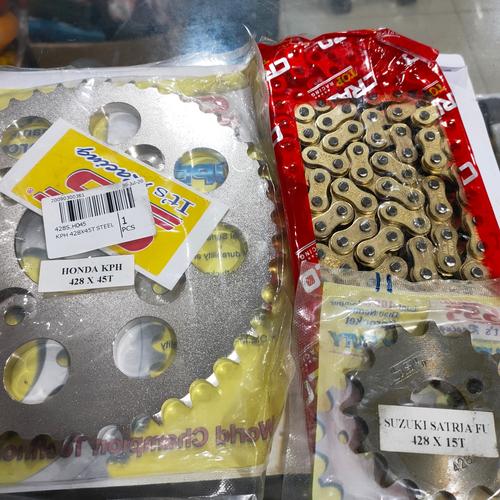 Jual gear set sss original suzuki gsx 150 r pnp 428 14 15 44 45 46 gold - rantai sss sb - Kota ...