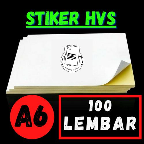 Jual Kertas Sticker HVS A6 isi 100 lembar / Kertas Stiker Label ...