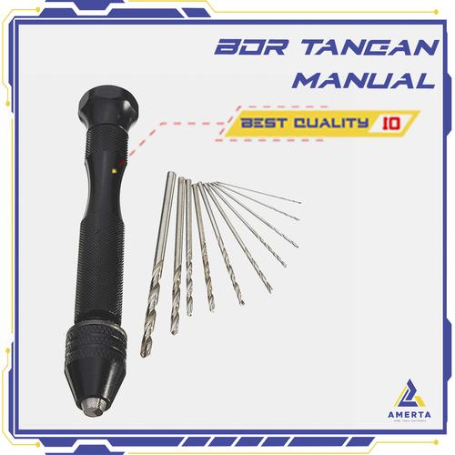 Jual Bor Tangan Manual HSS Twist Drills dengan 10 Mata Bor - Kota ...