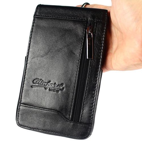 Jual DOMPET SARUNG HP HANDPHONE ASLI KULIT IMPORT | CLINFORD 218 BLACK ...