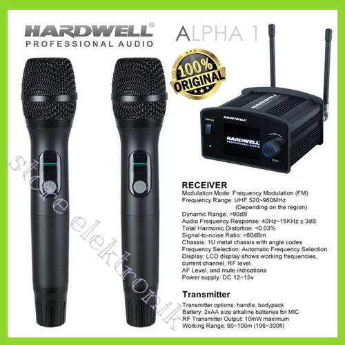Jual Mic Wireless HARDWELL Alpha 1 Microphone 2 handheld Original ...