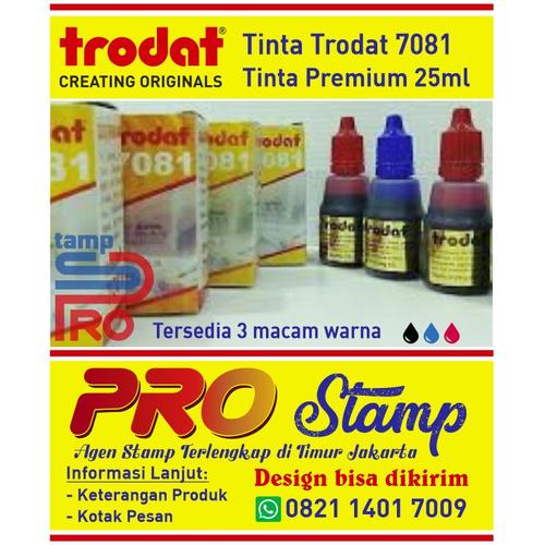 Jual Tinta Stempel Permanent / Premium / Tahan Air Trodat 7081 - Hitam ...