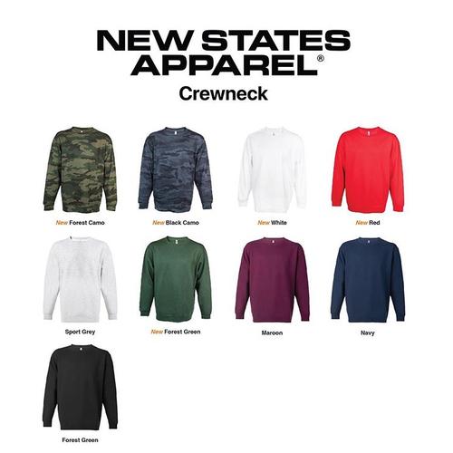 Jual Crewneck New States Apparel NSA - Super Blend Crewneck Sweatshirt ...