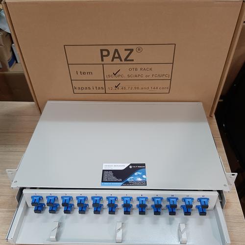 Jual otb rack / odf 24 core + adaptor sc/upc merk PAZ - Jakarta Pusat ...