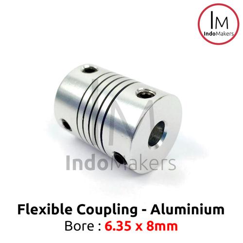 Jual Flexible Coupling 6.35x8mm Coupler Alumunium D19 L25 - Kota ...