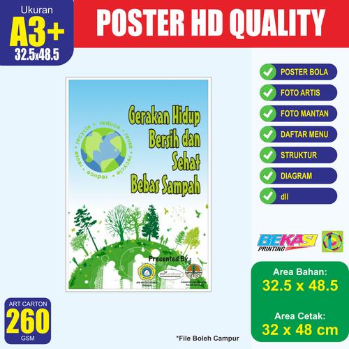 Jual Cetak Poster A3+ 32.5x48.5 cm - Art Carton 260 GSM - Cetak 2 Sisi ...