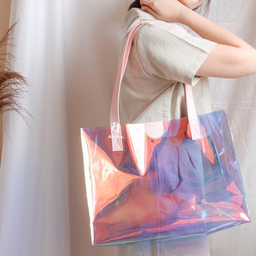 Promo Large Hologram Tote Bag - polos, 1. Soft Pink - Kota Tangerang ...