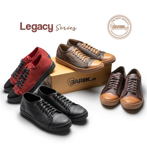 Jual Sepatu Sneakers Vintage Pria Kulit Asli Barok.id Legacy Low Brosh ...