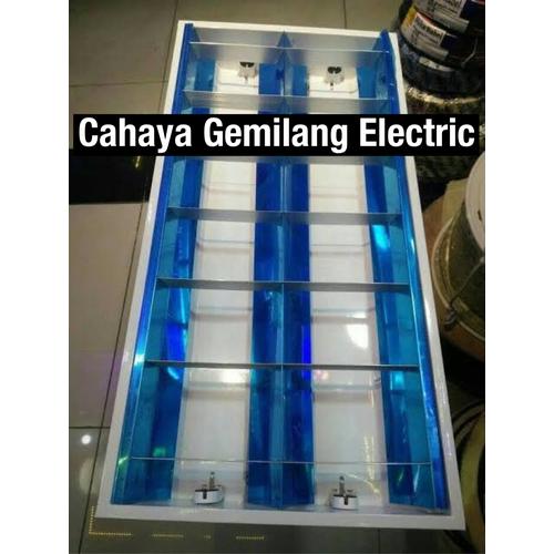 Jual Kap lampu tl led rm 2x18 komplit tl led kap lampu neon plafon ...