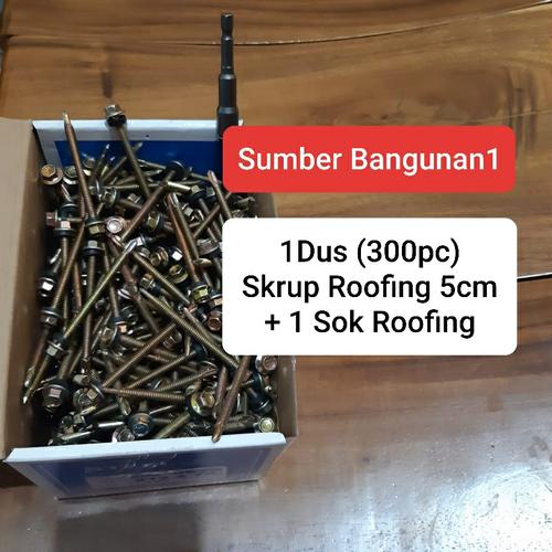 Jual Sekrup Roofing 5cm 1 kotak roofing 12 x 50 1 dus skrup spandek ...