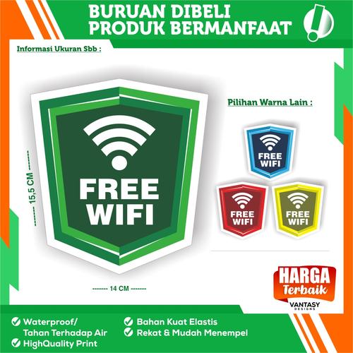 Jual Stiker Free Wifi Cocok Untuk Cafe Resto Barbershop - Kota ...