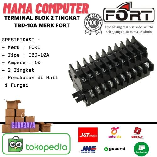 Jual Terminal Blok 2 Tingkat TBD - 10A Rail 1 Fungsi MERK FORT - Kota ...