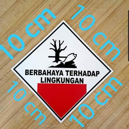 Jual stiker vinyl gloss bahaya bagi lingkungan 10x10 - 10x10cm - Kota ...