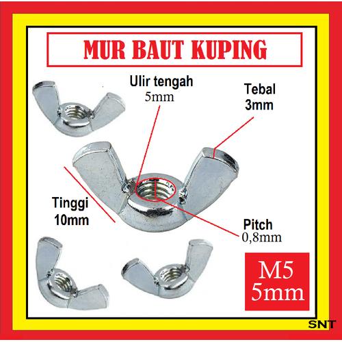 Jual MUR KUPING M5 KUPU BONGKAR PASANG LEPAS PITCH 0.8mm KUNCI 8 380065 ...