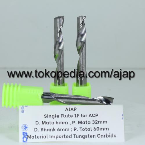 Jual MATA ROUTER CNC SINGLE FLUTE 1Flute 6mm x 32 CUTTER ALUMINIUM ...