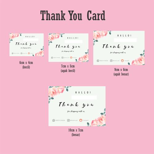 Jual Thank You Card |Thanks card olshop | kartu ucapan terimakasih ...