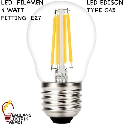 Jual LAMPU LED FILAMEN EDISON 4 WATT 4W 4 W 4WATT FILAMENT G45 CAFE E27 ...