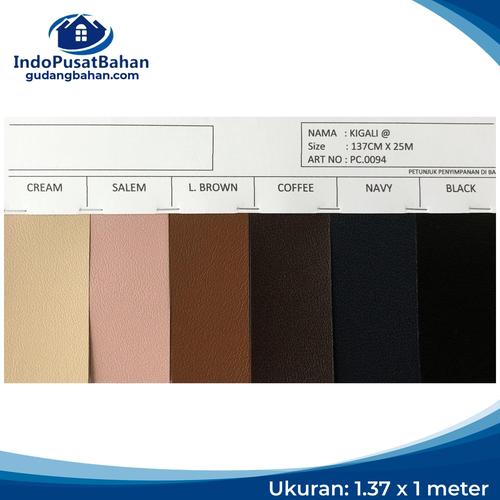 Jual BAHAN KULIT IMITASI SINTETIS OSCAR PVC KIGALI - 30cm x 35cm, BLACK ...