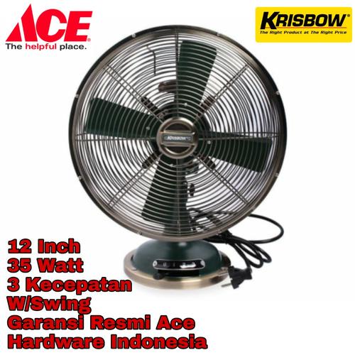 Jual Kipas Angin Meja 12 inch Vintage Dark Green Krisbow Ace Hardware ...