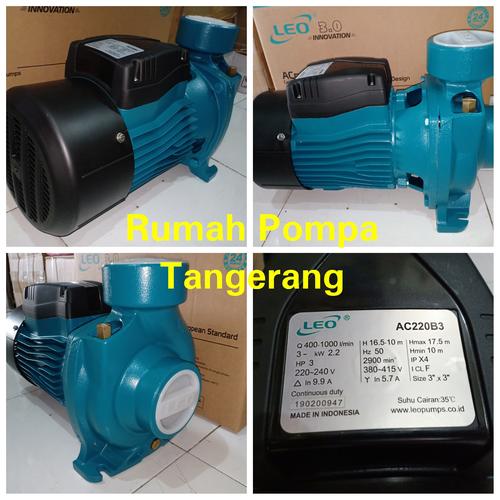 Jual Pompa air centrifugal Leo AC 220 B3 3hp 3phase - Kab. Tangerang - RUMAH POMPA TANGERANG ...