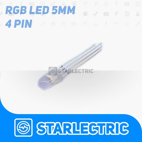 Jual LED RGB 5mm 4 pin Diffused Common Cathode Katoda CC - Jakarta ...