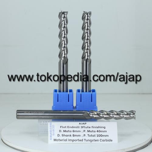 Jual CARBIDE endmill 3F 8mm LONG for finishing ALUMINIUM cnc router bit ...