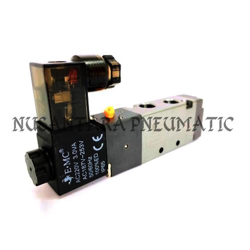 Jual SINGLE SOLENOID VALVE 5/2 PORT 1/8" EMC RV5211-06 / V5211-06 ...