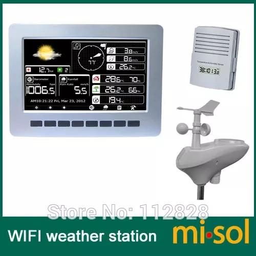 Jual Anemometer wireless WIFI weather station with solar power sensor ...